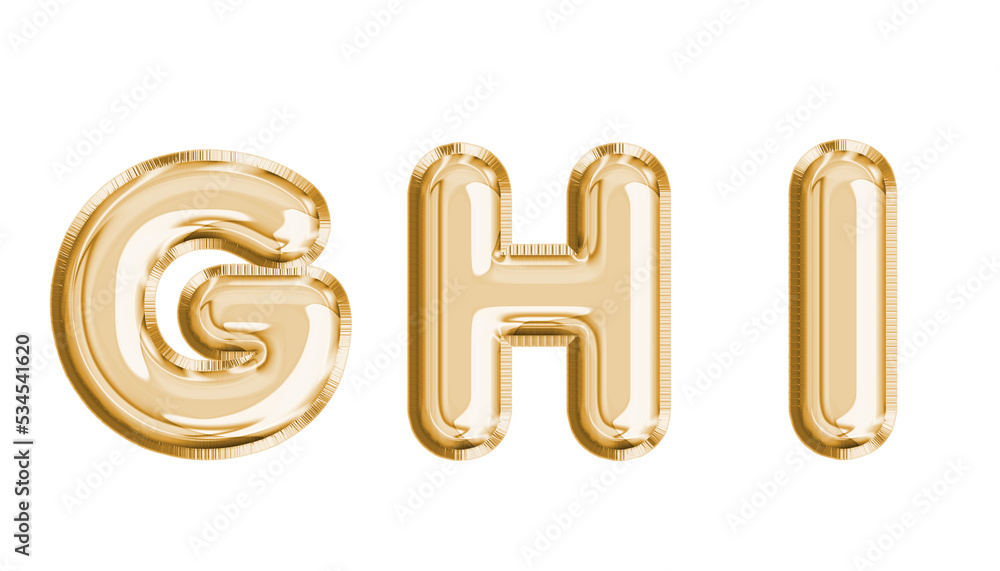 Luxury realistic 3d illustration gold helium balloons with clipping ...