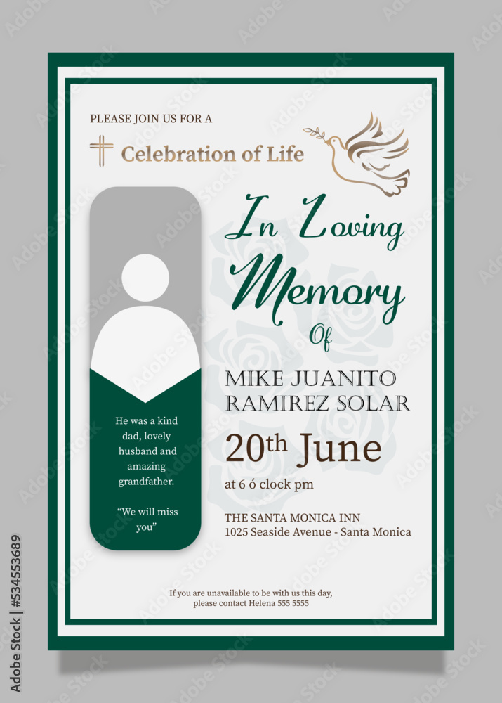 Invitation to a mass, in loving memory of those who are forever in our ...