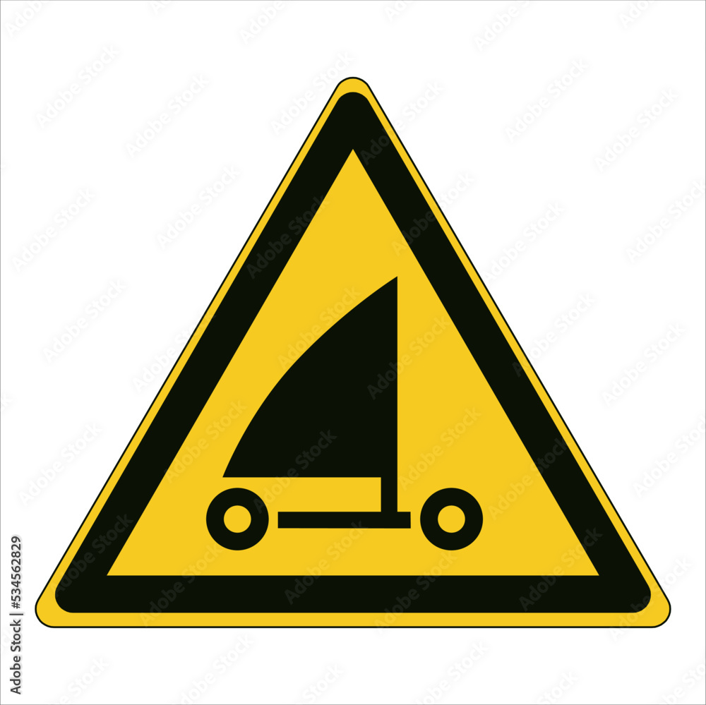 ISO 7010 Registered safety signs - Warnings - Sand yachting This safety ...