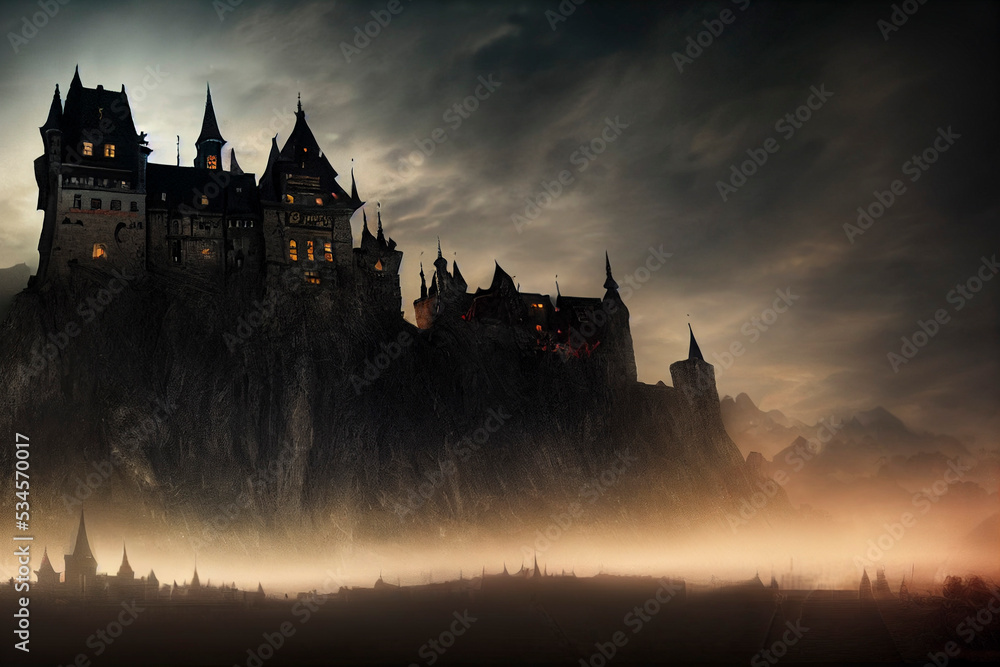 Dracula Castle Painting