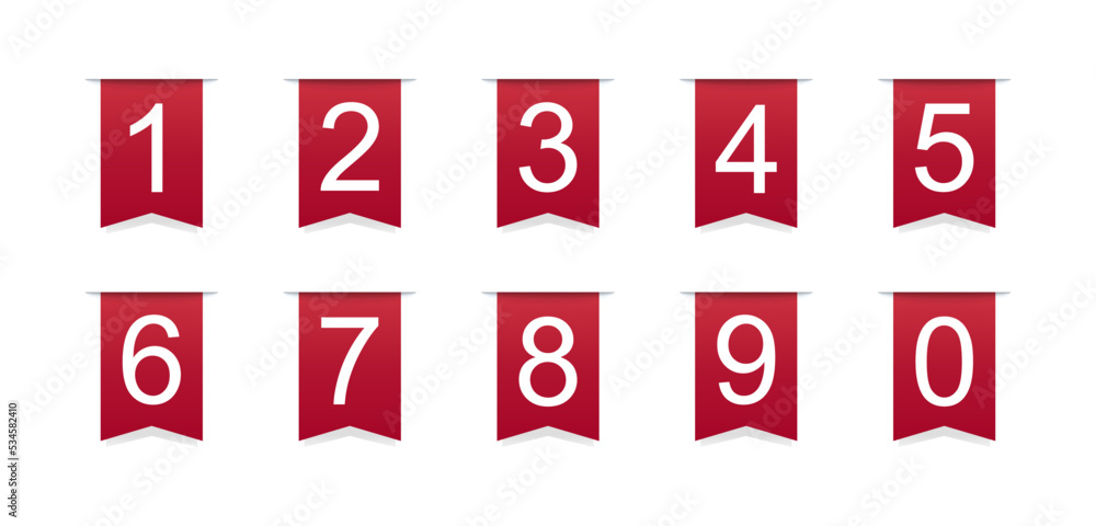 Number the markers from one to nine. Markers, information markers ...