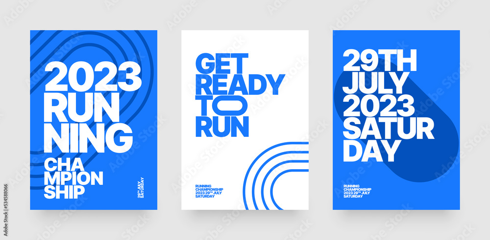 Vector layout template design for run, championship or any sports event ...