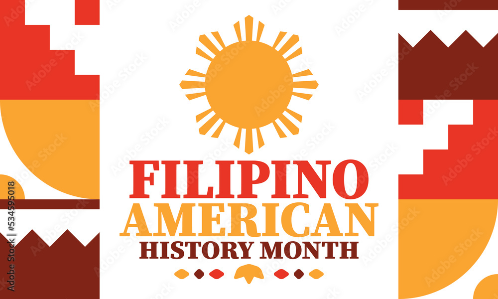 Filipino American History Month. Happy holiday celebrate annual in ...