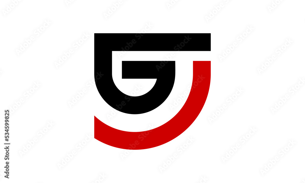 letter symbol GJ logo alphabet Stock Vector | Adobe Stock