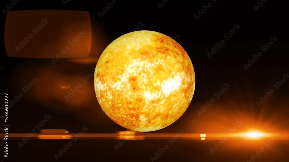 Vidéo Stock Volcanoes of the sun surface, Sun spinning his own axis, Front view of rotating sun ...