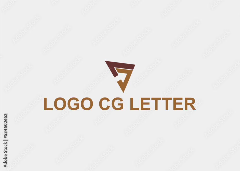 LOGO CG LETTER LINE COMPANY NAME Stock Vector | Adobe Stock