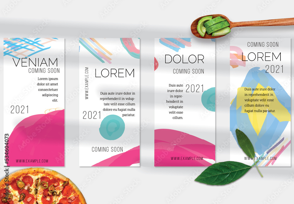 Flyer Layouts with Abstract Marker Scribble on White Stock Template ...