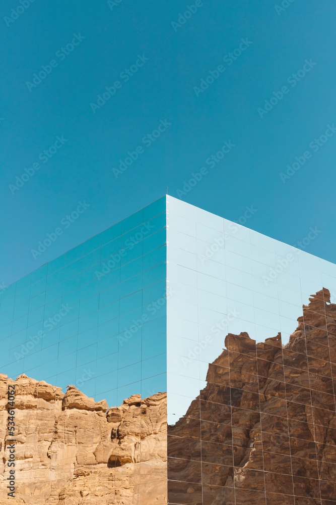 mirrors in the saudi arabian desert Stock Photo | Adobe Stock