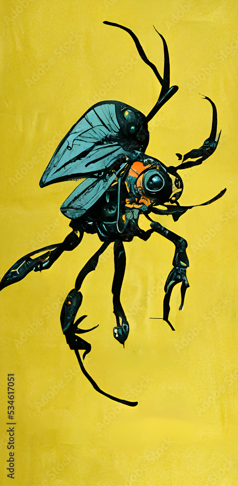 vertical panoramas: broken insects (originally designed for gig posters ...