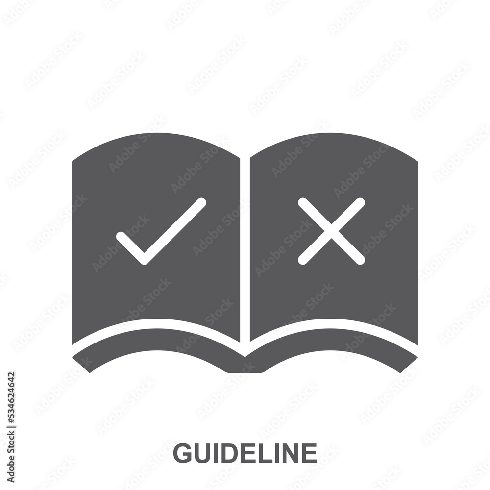 Guideline icon. Simple element from regulation collection. Guideline ...