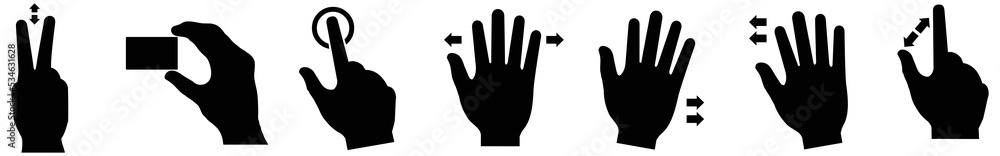 Vector illustration of fingers sliding the screen Stock Vector | Adobe ...