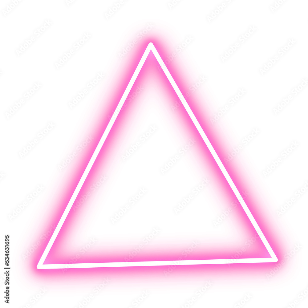 pink neon triangle Stock Illustration | Adobe Stock
