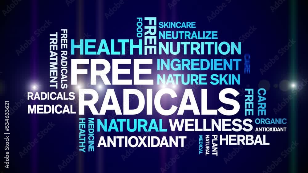 Free Radicals animated tag word cloud;text design animation kinetic ...