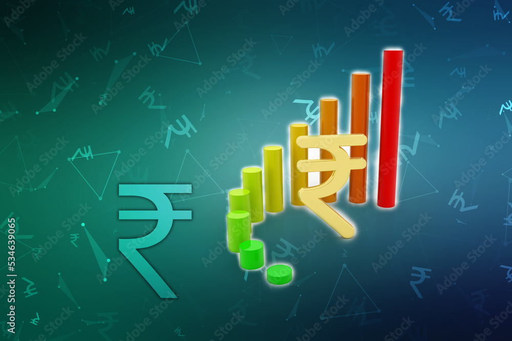 Indian rupee background, Stock market background with Indian rupee ...