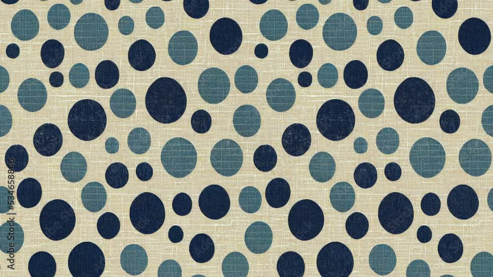French blue geometric linen seamless looping animation. Tonal farmhouse ...