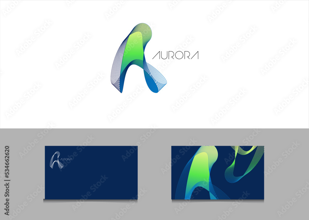 Logo letter A, Aurora, minimalis, modern fullcolor, silhouette, perfect ...
