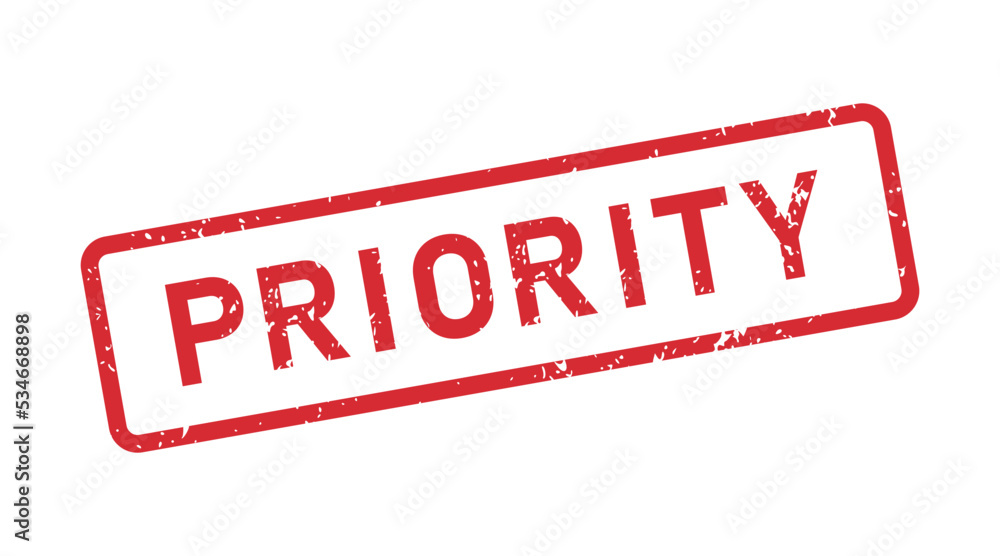 Grunge Priority word rubber stamp. Priority red sign sticker set ...
