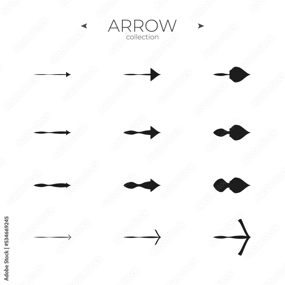 Premium set of arrow line. Arrow vector icon set. Modern vector symbols. To use in web and ...