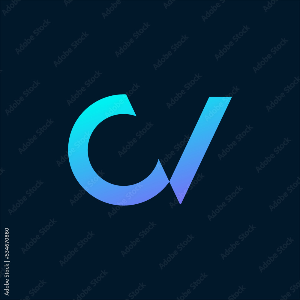 Cv Logo Vector C V Art, Icons and Graphics Stock Vector | Adobe Stock