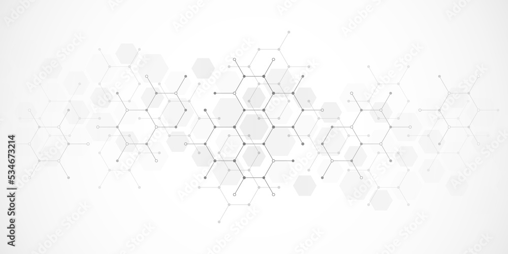 Genetic engineering and molecular structure, hexagon DNA network ...