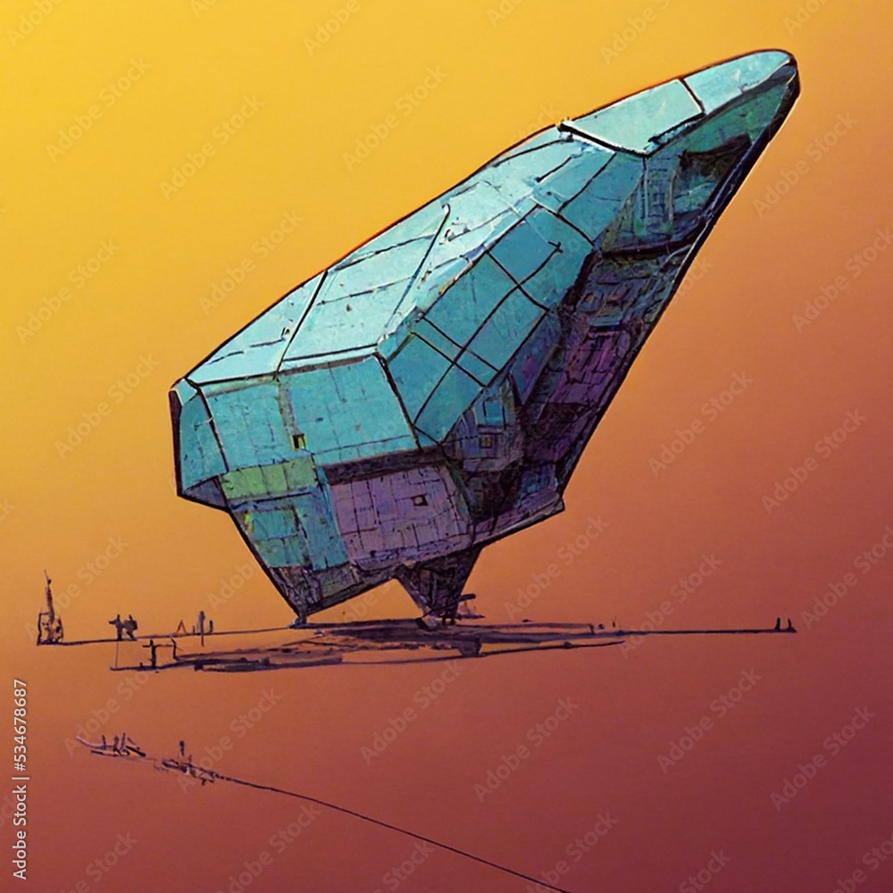A white grey, old school, vintage space ship from 2001 space odyssey ...