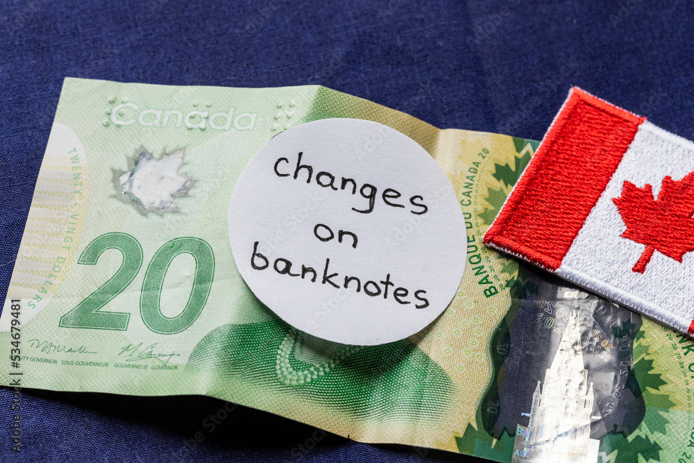 Change of image on the Canadian $ 20 banknote, Money lying next to the ...