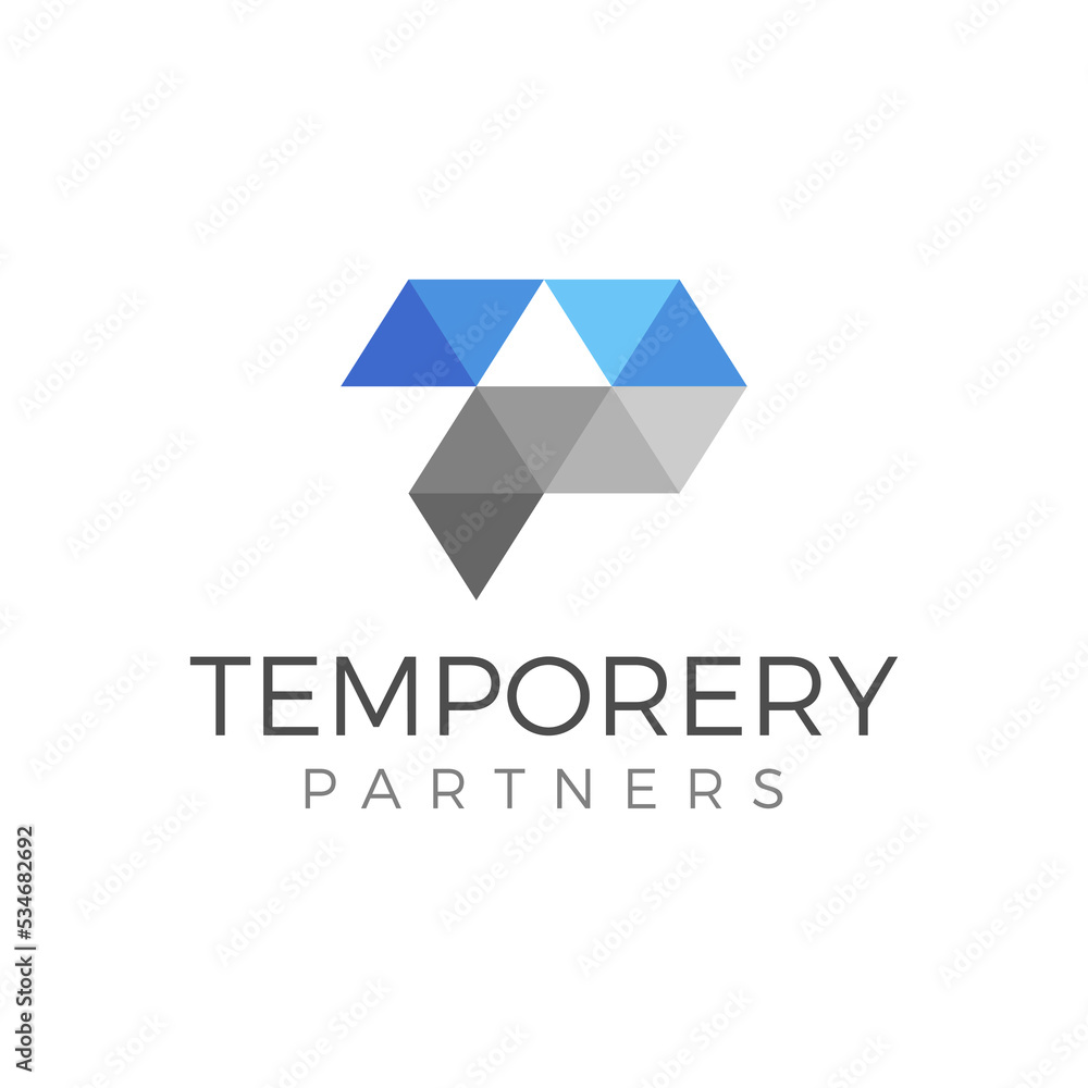 Tp Monogram Symbol. TP letter Icon with Low Poly Style. Modern PT ...