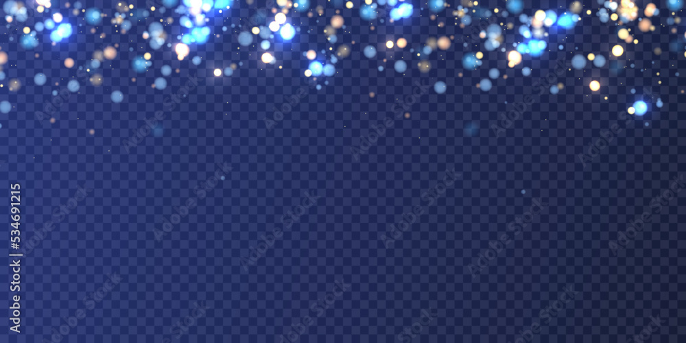 Light effect with many shimmering highlights on a transparent ...