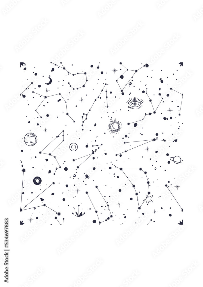 Zodiac, Witchy, Witch, Wicca, Stars, Celestial, Constellations PNG ...
