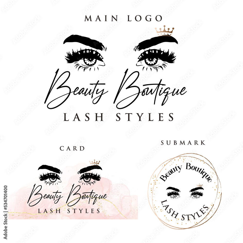 Lash logo design, eyelash logo, lash technician logo, lash logo ...