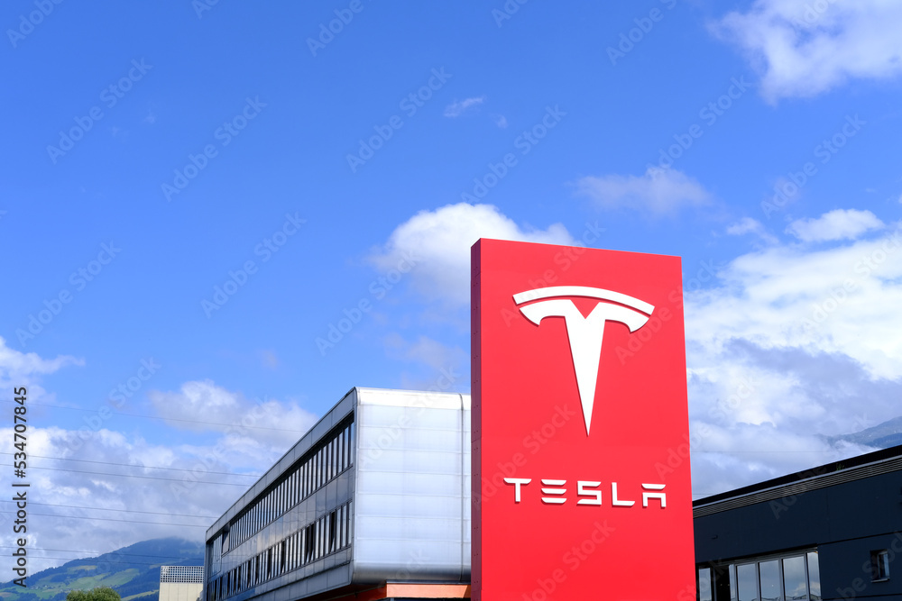 Tesla office, American company, electric car manufacturer Elon Musk ...