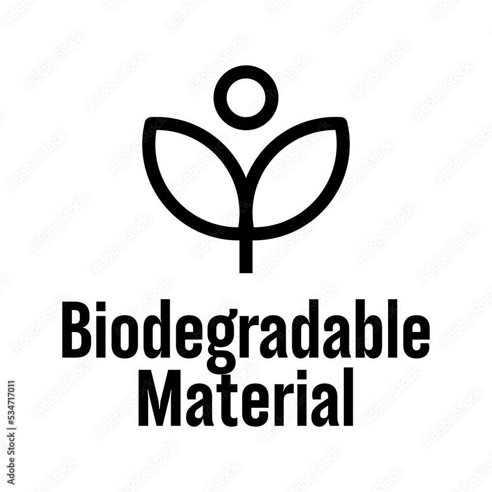 "Biodegradable Material" vector information sign Stock Illustration ...