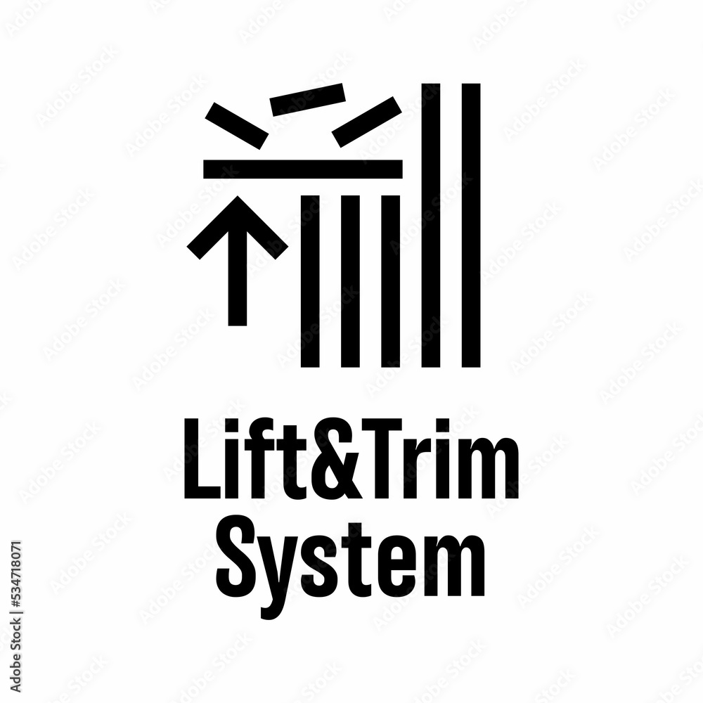 "Lift and Trim System" vector information sign Stock Illustration ...