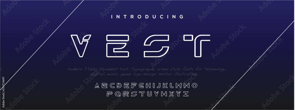 VEST Elegant alphabet letters font and number. Classic Lettering ...
