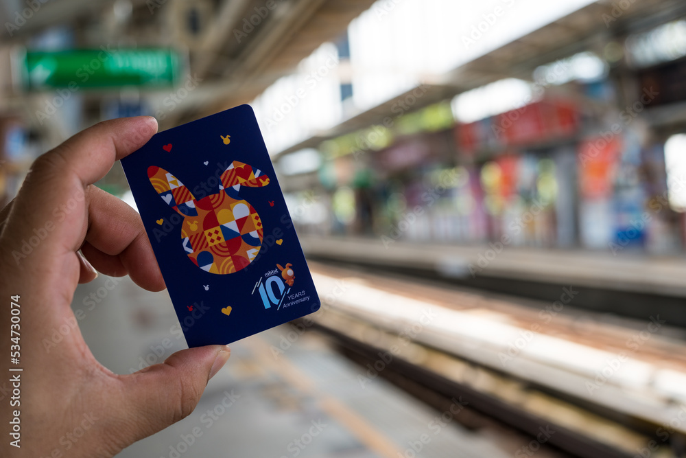 Bangkok, Thailand - October 1, 2022 : Rabbit card for BTS ticket ...