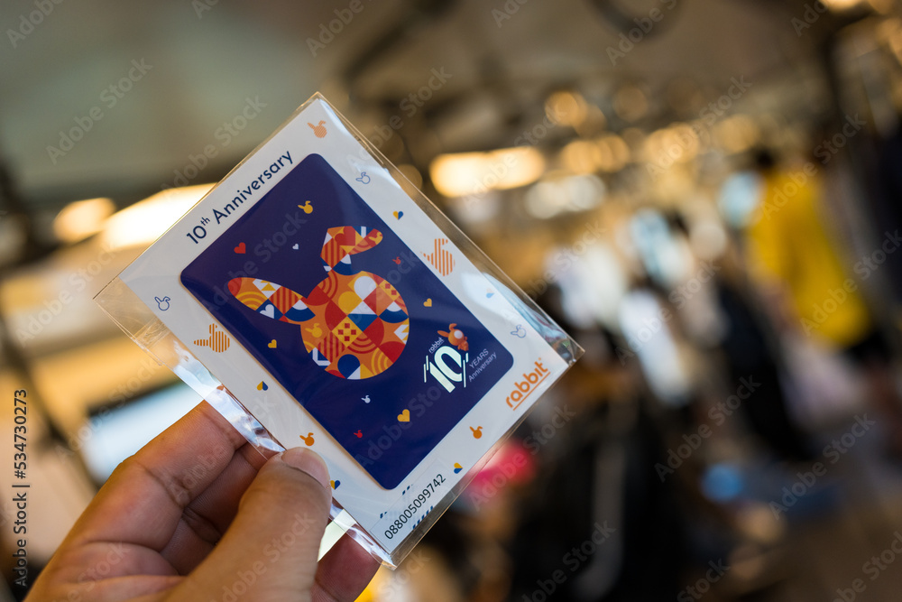 Bangkok, Thailand - October 1, 2022 : Rabbit card for BTS ticket ...