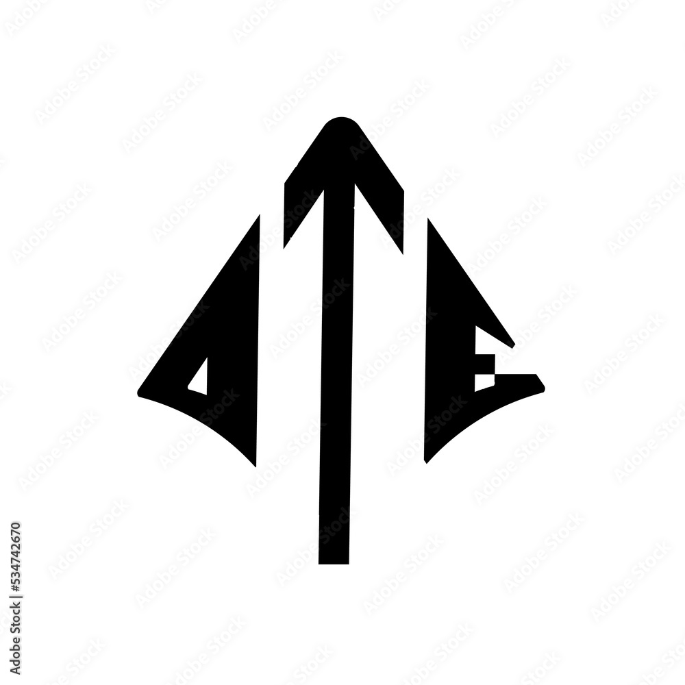 DTE logo. DTE letter. DTE letter logo design. DTE modern and creative ...