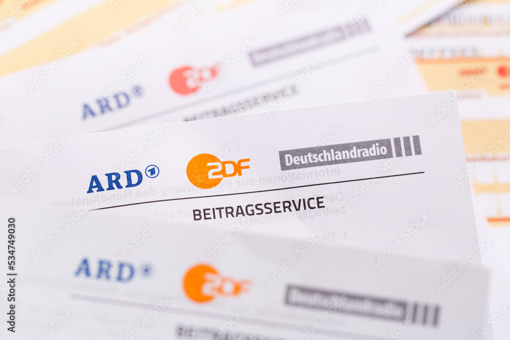 Beitragsservice von ARD und ZDF Rundfunkgebühr Rundfunkbeitrag GEZ mit ...