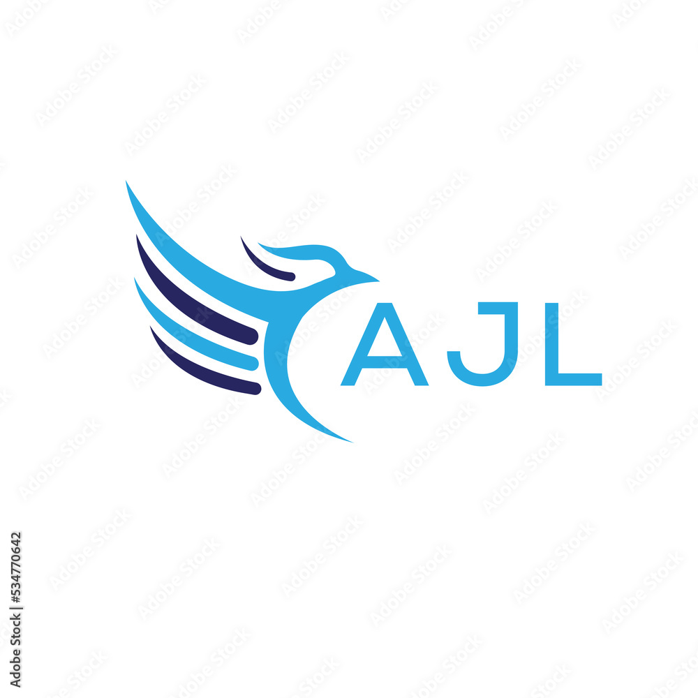AJL Letter logo white background .AJL technology logo design vector ...