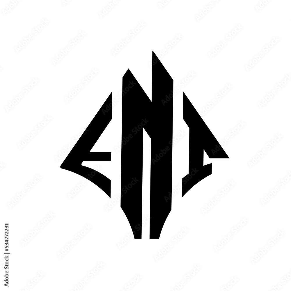 ENI logo. ENI letter. ENI letter logo design. ENI modern and creative ...