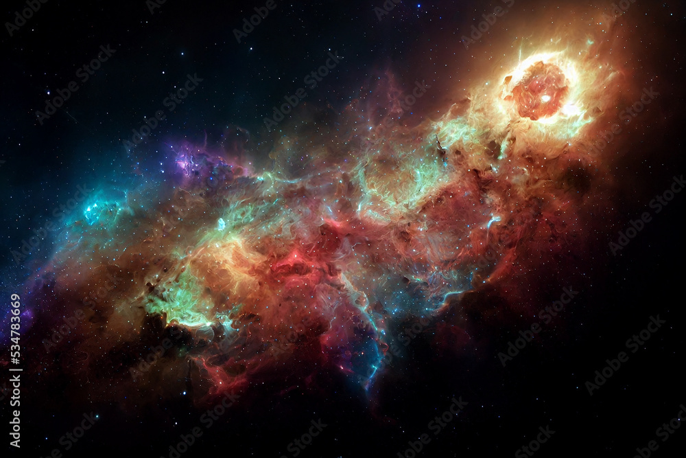 Astonishing Cosmic Nebula 3D Visualization Art Work Spectacular ...