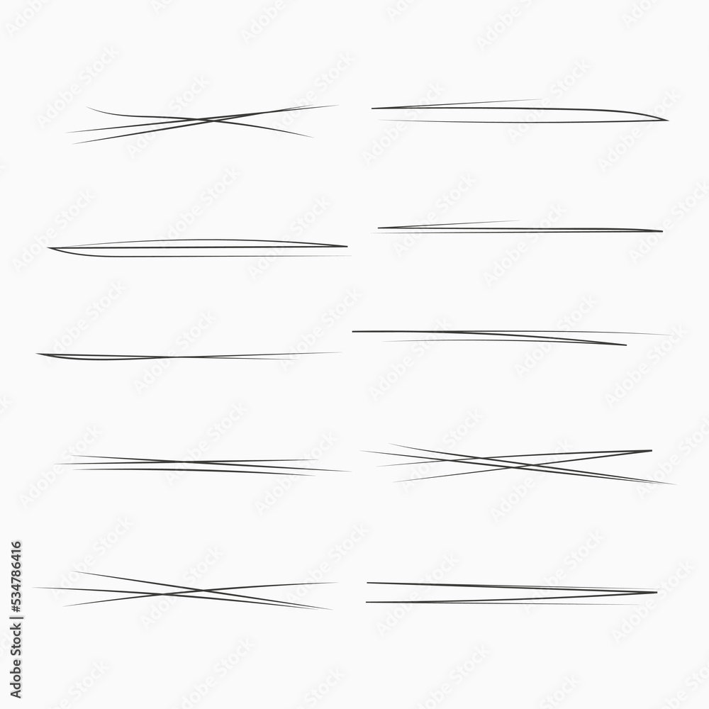 Hand drawn scribble lines. Doodle marker line stripes collection. Swift ...