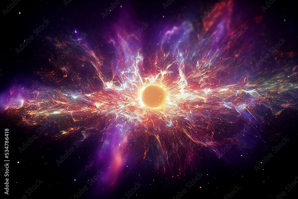 Cosmic Supernova Star 3D Visualization Art Work Spectacular Abstract ...