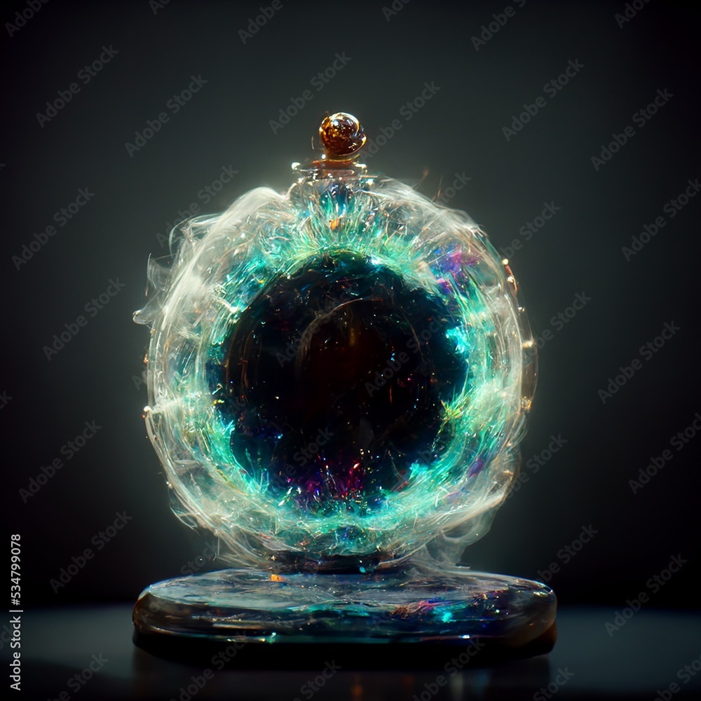 People looking at a portal in the sky. Space portal, spiral of energy ...