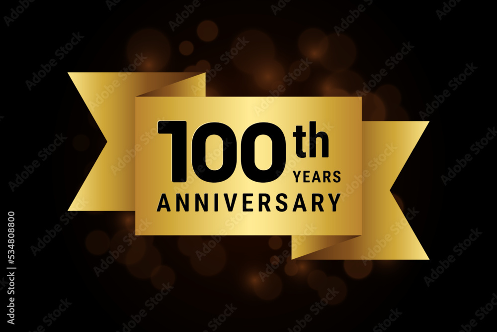 100 Years anniversary, anniversary celebration template design with ...