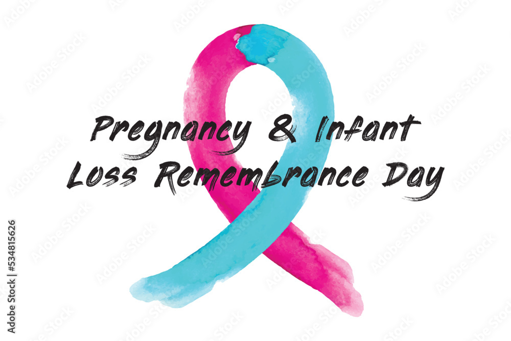Pregnancy and Infant Loss Remembrance Day banner on white background ...