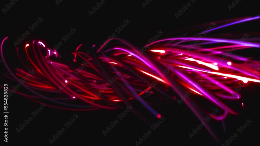 Colorful abstract background of strings, lines, ribbons, fibers or ...