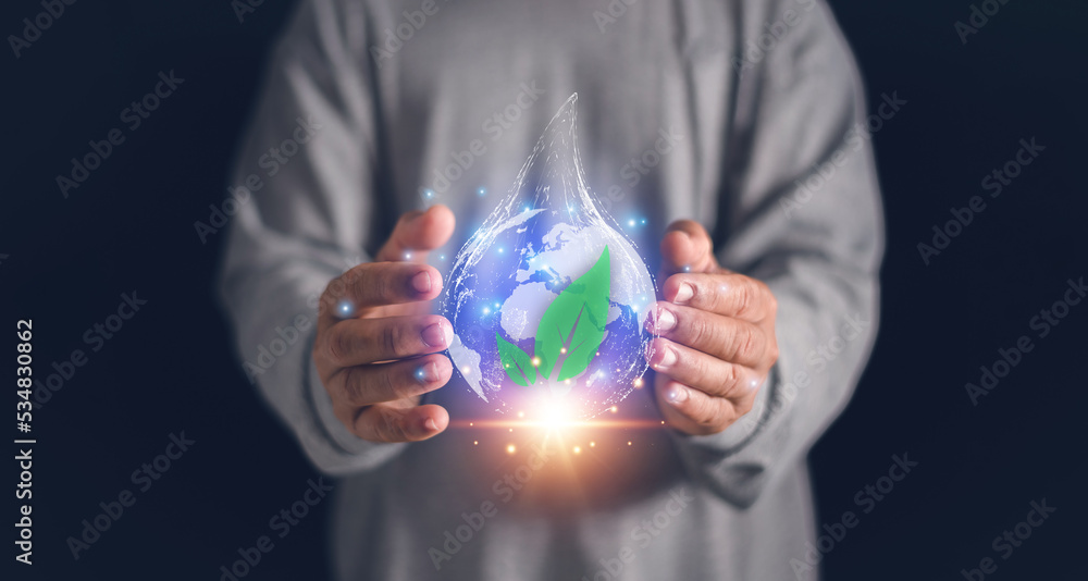 Save earth and environment concept, World environment day, Hand ...