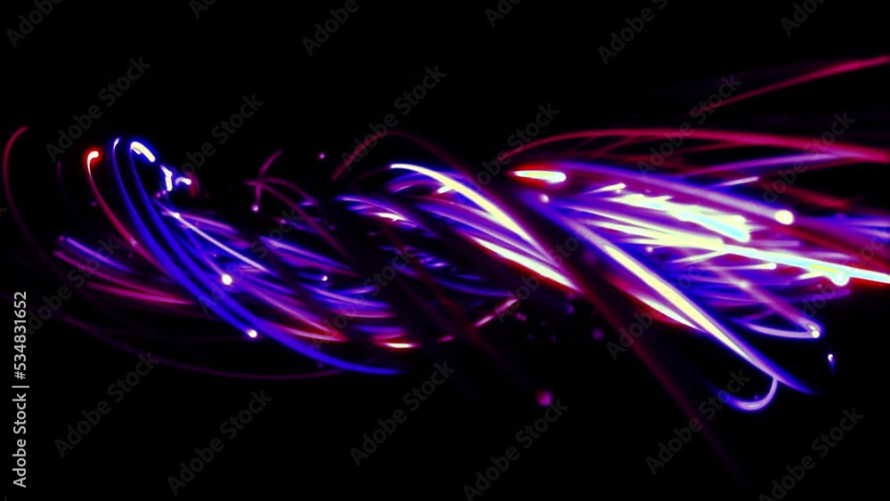Colorful abstract background of strings, lines, ribbons, fibers or ...
