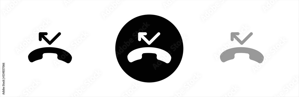 Missed calls icon. Web missed calls. Missed call for apps and websites ...